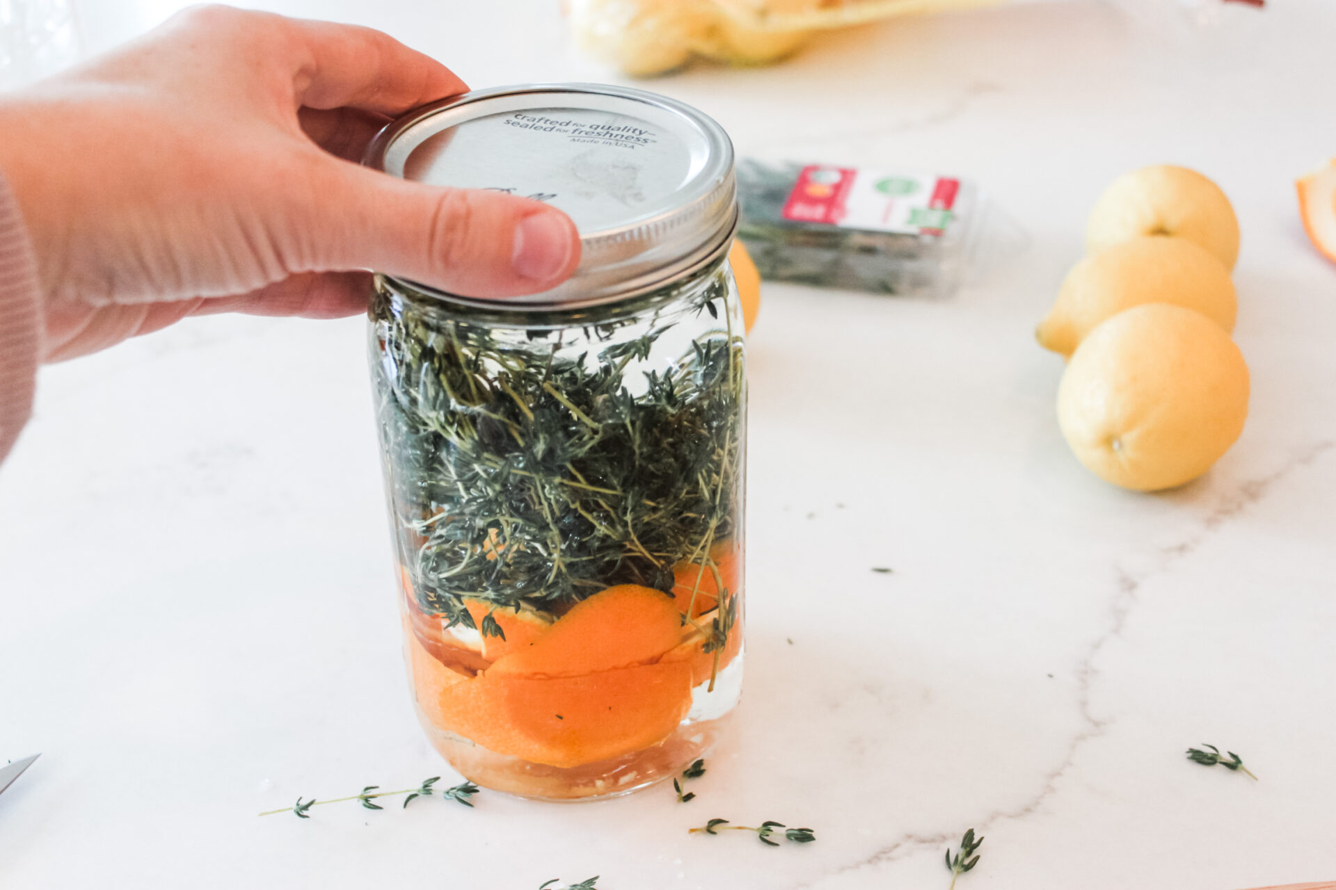 HOW TO MAKE INFUSED VINEGAR - Jill Comes Clean for a more pleasant scent