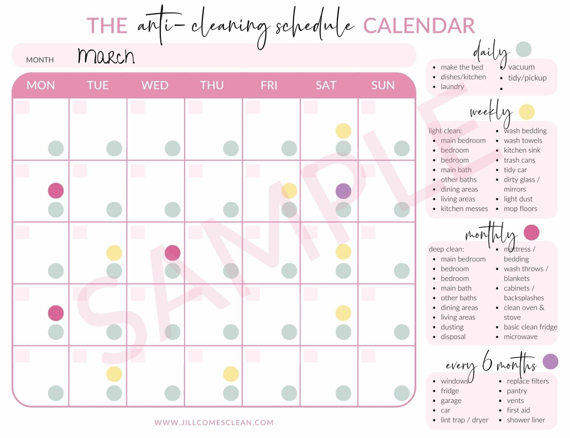 The Anti-Cleaning Schedule - Jill Comes Clean