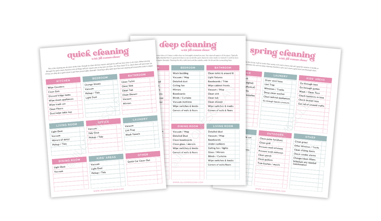 The Ultimate Spring Cleaning Checklists (Free Printables!) - Jill Comes ...